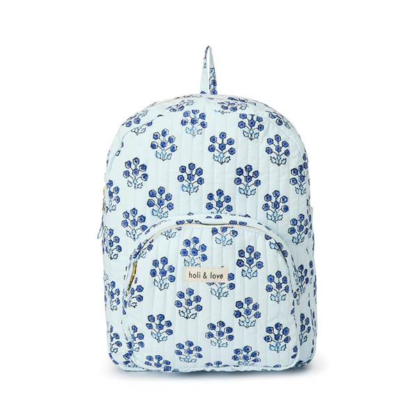Backpack Blue Flower Holi And Love