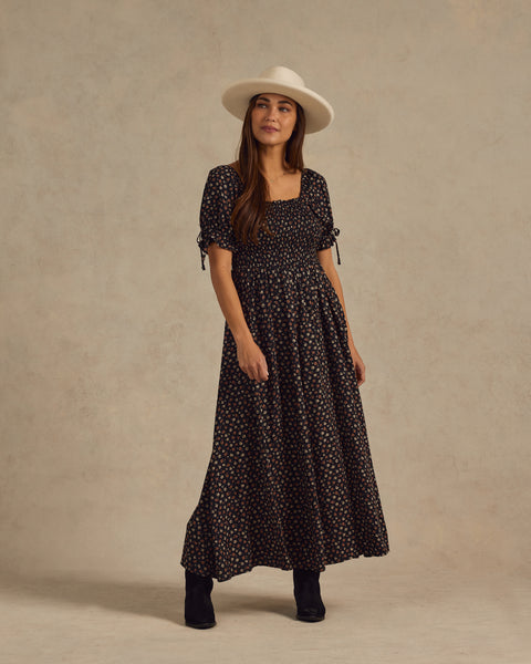 Dallas Dress Dark Floral Rylee + Cru