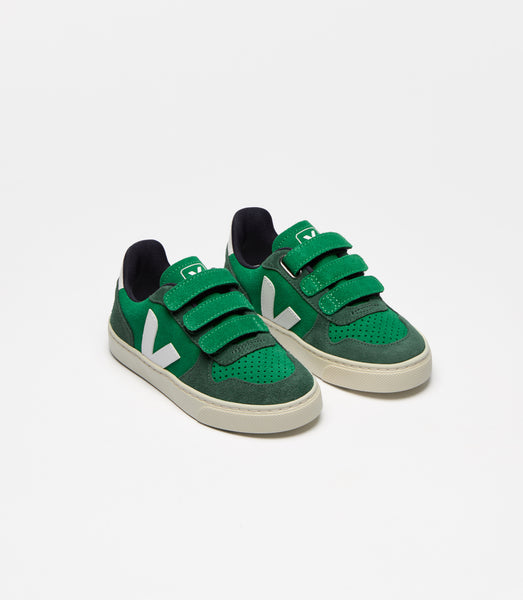V-10 Suede Emeraude White Veja