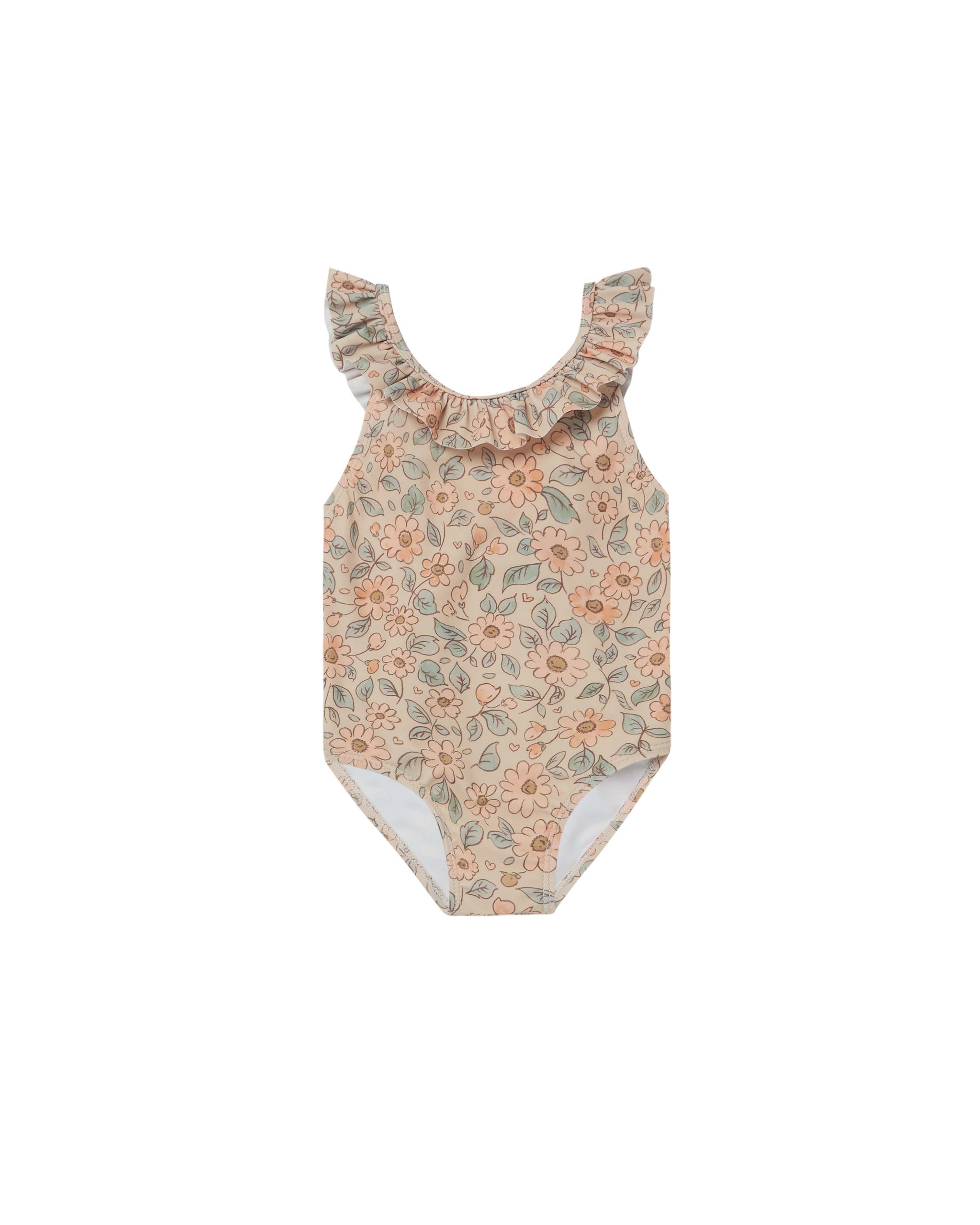arielle one-piece blush floral Rylee + Cru